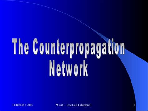 Counterpropagation Network Ppt