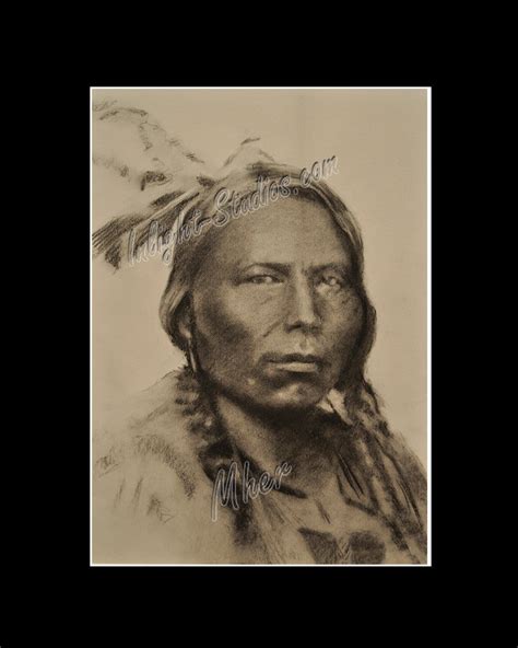 Native American Crazy Horse Vintage Native American Indian Art Print