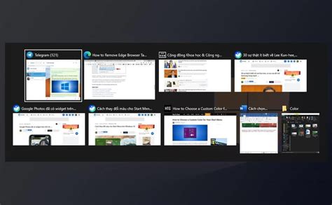cách loại bỏ tab edge khỏi chuyển đổi tác vụ alt tab trên windows 10