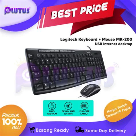 Jual Logitech Mk 200 Keyboard Mouse Usb Mk200 Garansi Resmi Jakarta Pusat Plutus Id