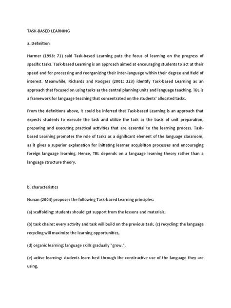 task based learning pdf language education learning
