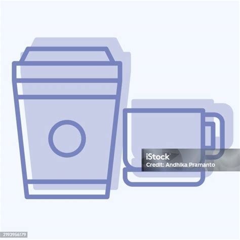 아이콘 커피 레스토랑 기호와 관련이 있습니다 투톤 스타일 디자인 편집 가능 0명에 대한 스톡 벡터 아트 및 기타 이미지 0명