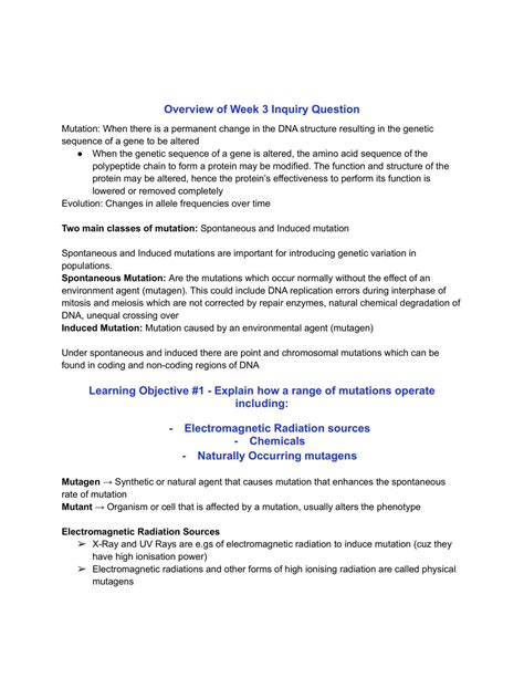 Mutation Biology Year 12 Hsc Thinkswap