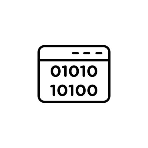 Digital Binary Code Icon Perfect For Software Development And Coding