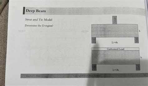 [solved] Deep Beam Strut And Tie Model Determine The D Reg
