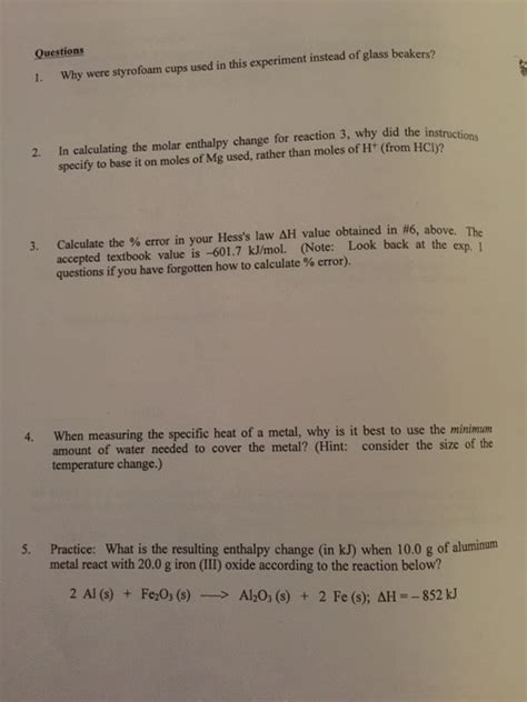 Solved Results Remember To Add The Correct S Specific Chegg Com