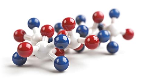 Molecule Of Phenylalanine On White Background Chemical Model Premium Ai Generated Image