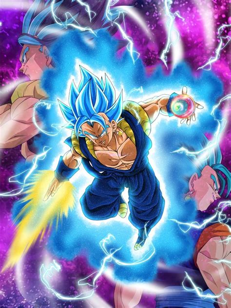 The Dragon Ball Character Is Surrounded By Other Characters In Front Of Purple And Blue Stars