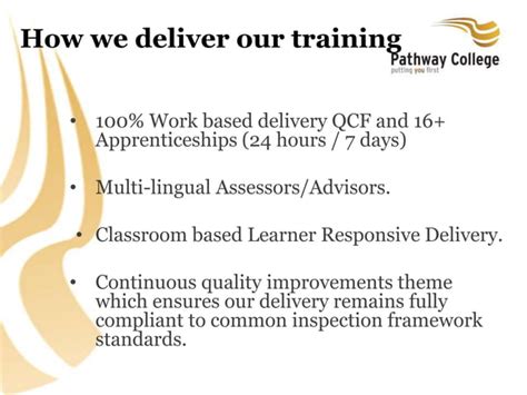 Pathway College Learner Induction Ss Ppt