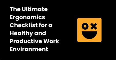 Ergonomics Checklist Checklistgg