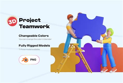 3d Project Teamwork Illustrations Ft Teamwork And Team Envato