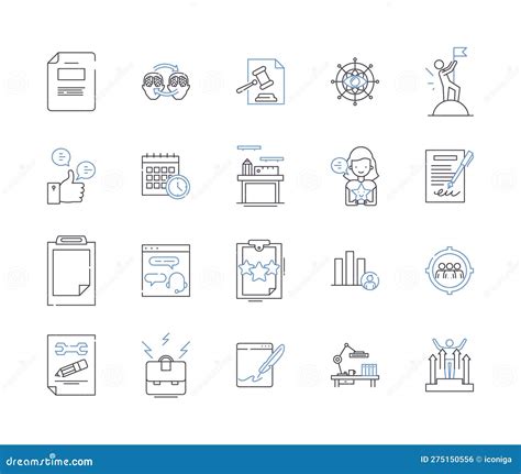 Office Administration Outline Icons Collection Office Administration Management Clerical