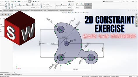 Solidworks Basic 2d Exercise Constraint Exercise Tutorial 02
