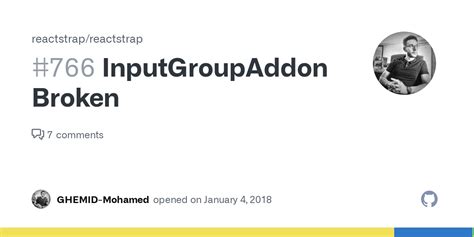 inputgroupaddon broken · issue 766 · reactstrap reactstrap · github