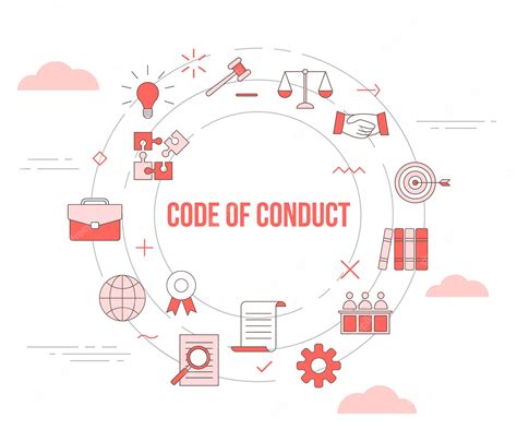 Premium Vector Code Of Conduct Concept With Icon Set Template Banner