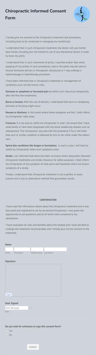 Chiropractic Forms
