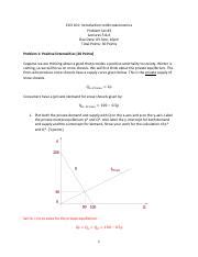 ECO101 ProblemSet 3 Sol Pdf ECO 101 Introduction To Microeconomics Problem Set 3 Lectures 5