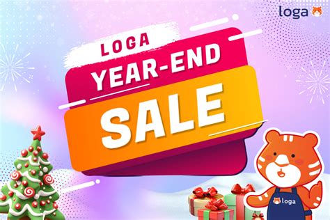 Loga Year End Sale โปรแรงลดกระหน่ำส่งท้ายปีลดกระหน่ำส่งท้ายปี Loga