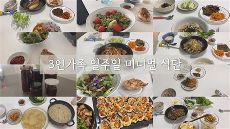 3인가족 일주일 간단한 집밥 요리 식비 절약 Youtube