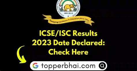 Icse Isc Result Date 2023 Declared Check Here