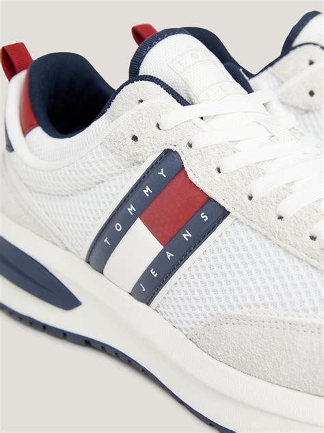 Leather Chunky Sole Runner Trainers Blue Tommy Hilfiger Malaysia
