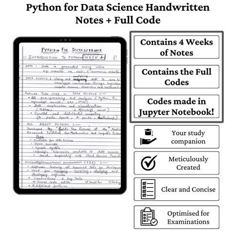 Python For Data Science Handwritten Notes And Codes Notes Le Lo