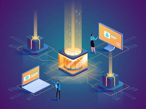 Premium Vector Website Hosting Isometric Vector Illustration Data
