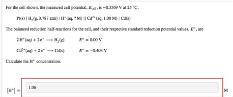 [solved] For The Cell Shown The Measured Cell Potential