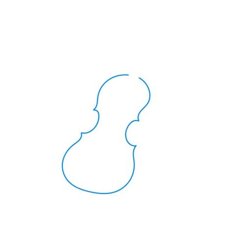 first draw the body of the violin