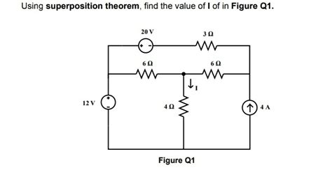 Solved Using Superposition Theorem Find The Value Of L Of Chegg