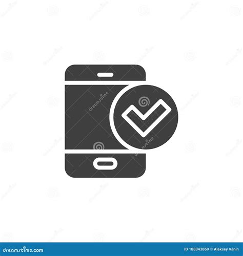 Smartphone Check Mark Vector Icon Stock Vector Illustration Of Flat