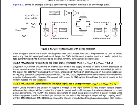 Tmux1309 Input Tolerant Sx 33v At Vdd0v Switches And Multiplexers Forum Switches