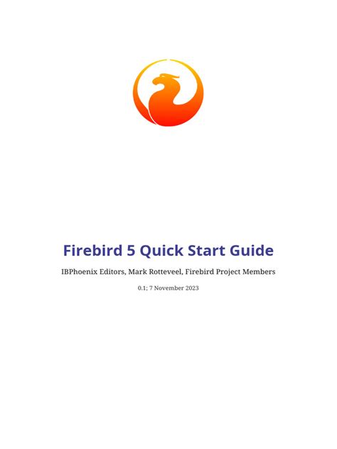 Firebird 5 Quick Start Guide Pdf Installation Computer Programs System Software