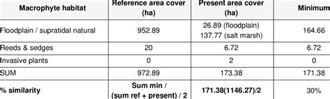 24 Area Covered By Macrophyte Habitats And Calculation Of The