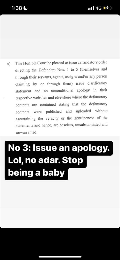 Imp Thread ⬇️ Below Are The Important Highlights From The Defamation