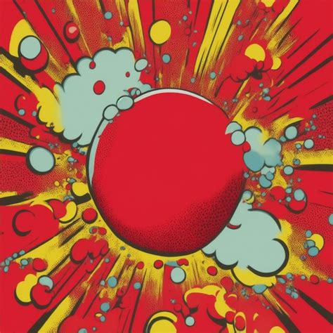 Premium Ai Image Comic Bubble Red Background Illustration