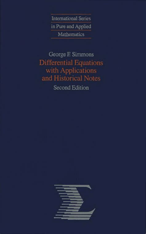 George F Simmons Differential Equations With Applications And
