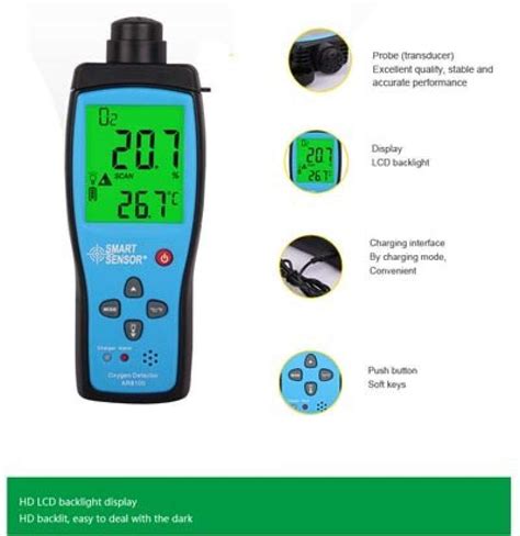 Jual Oxygen Detector Smartsensor Ar8100 Handheld O2 Oksigen Meter Tester Di Seller Aristek