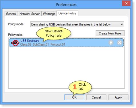 How To Add Device Policy Rule — Usb Redirector Rdp Edition Workstation User Manual