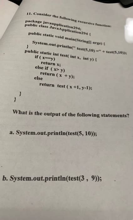 Solved 11 Consider The Following Recursive Functions Chegg Com