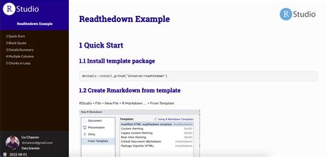 GitHub Orelyx Readthedown Modified Readthedown Template HTML Output Formats For RMarkdown