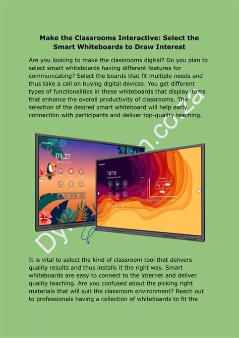 Ppt Make The Classrooms Interactive Select The Smart Whiteboards To
