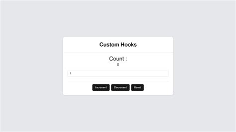 001 React Next Js Custom Hooks Usecounter Youtube