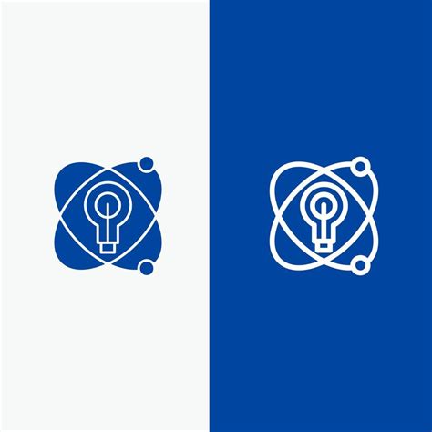 Atom Education Nuclear Bulb Line And Glyph Solid Icon Blue Banner 19104889 Vector Art At Vecteezy