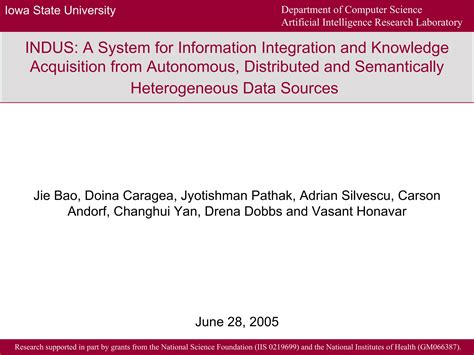 Indus A System For Information Integration And Knowledge Acquisition From Autonomous