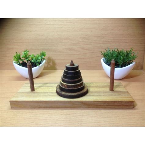 Wooden Game Hanoi Tower Puzzle 7 Layer Shopee Philippines