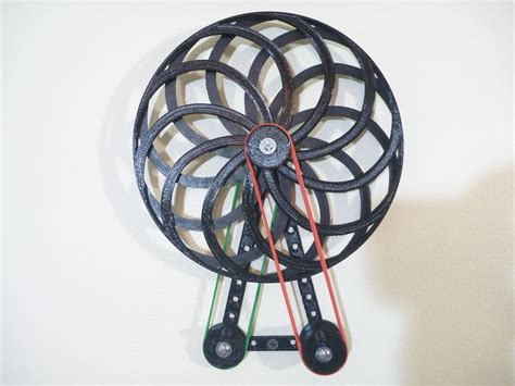 Optical Illusion Kinetic Wall Sculpture Double Rotating Art