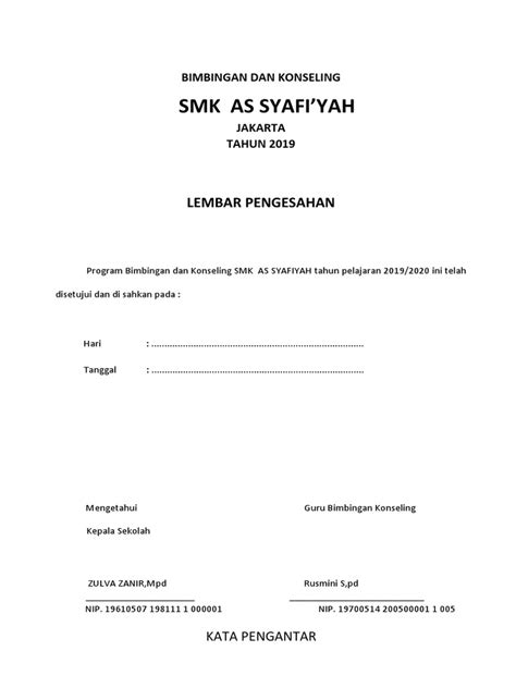 Contoh Program Bk Smk Sesuai Pop Bk Kelas 12 Pdf