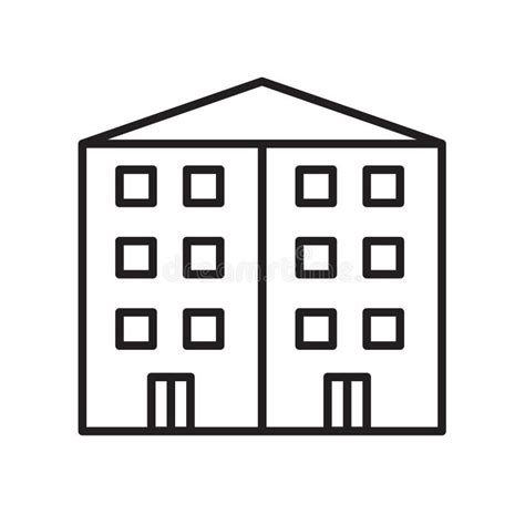 Building Icon Vector Isolated On White Background Building Sign Thin Line Design Elements In