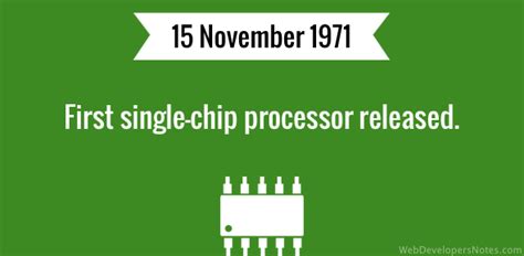 First Single Chip Processor Released